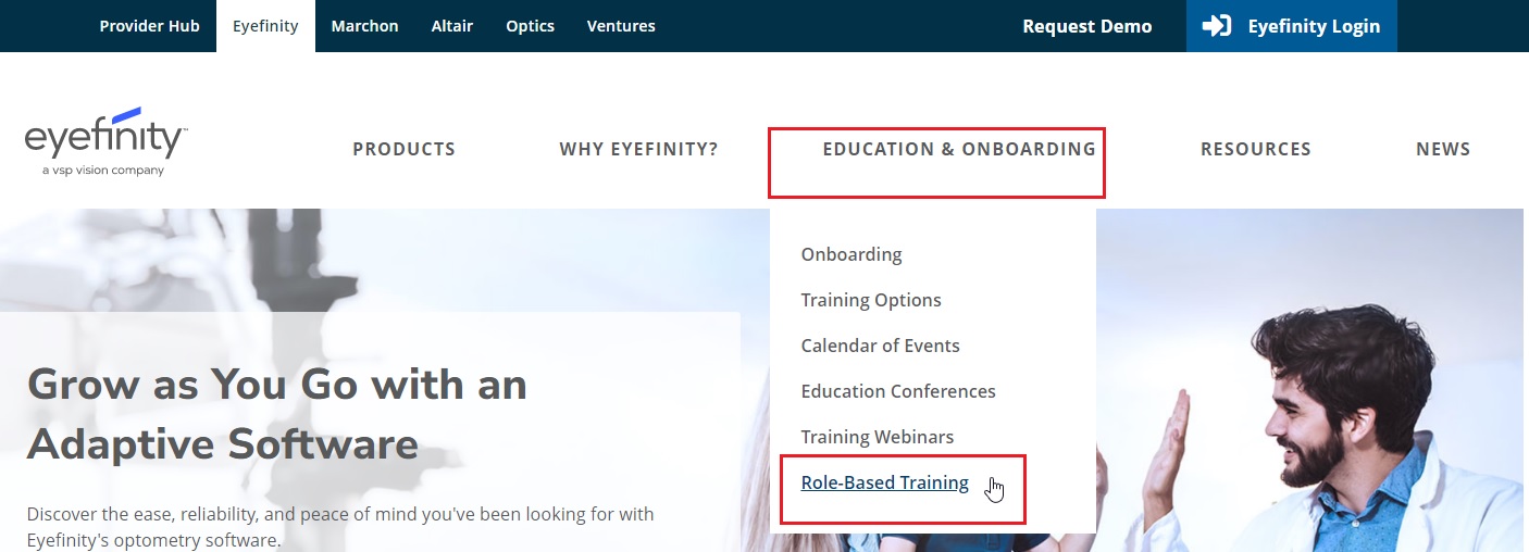 EPM - Where can Training for Eyefinity Practice Management be found?