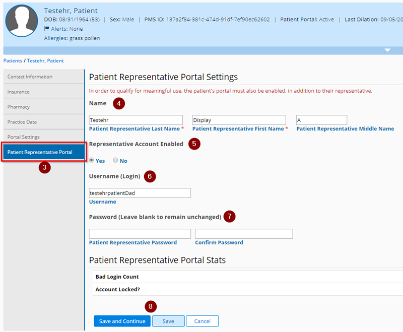 EHR - Enabling and Setting Up the Patient Representative Portal